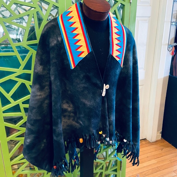 Ponchos & Serapes | Handmade Beaded Native American Inspired Fringed ...